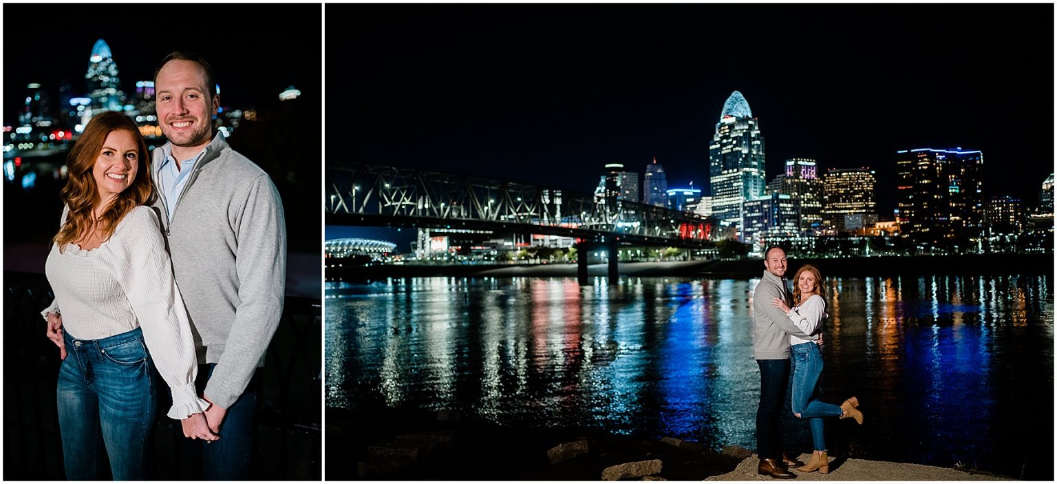 Downtown Cincinnati Sunset Engagement // Sara + Brandon